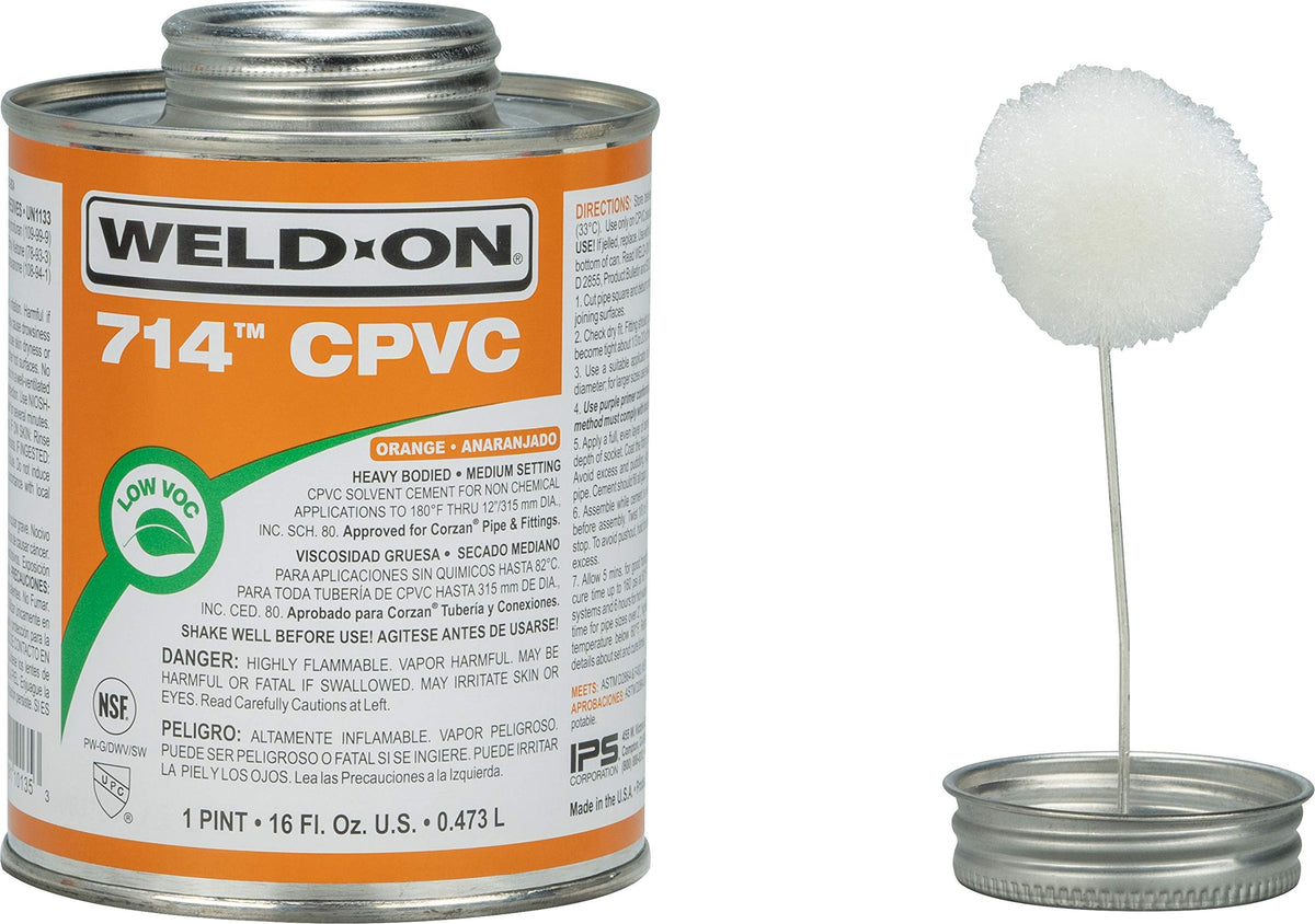 Pegamento Tuberia CPVC 1/2 Lt. Weld-On 714 Semi Industrial Naranja ...